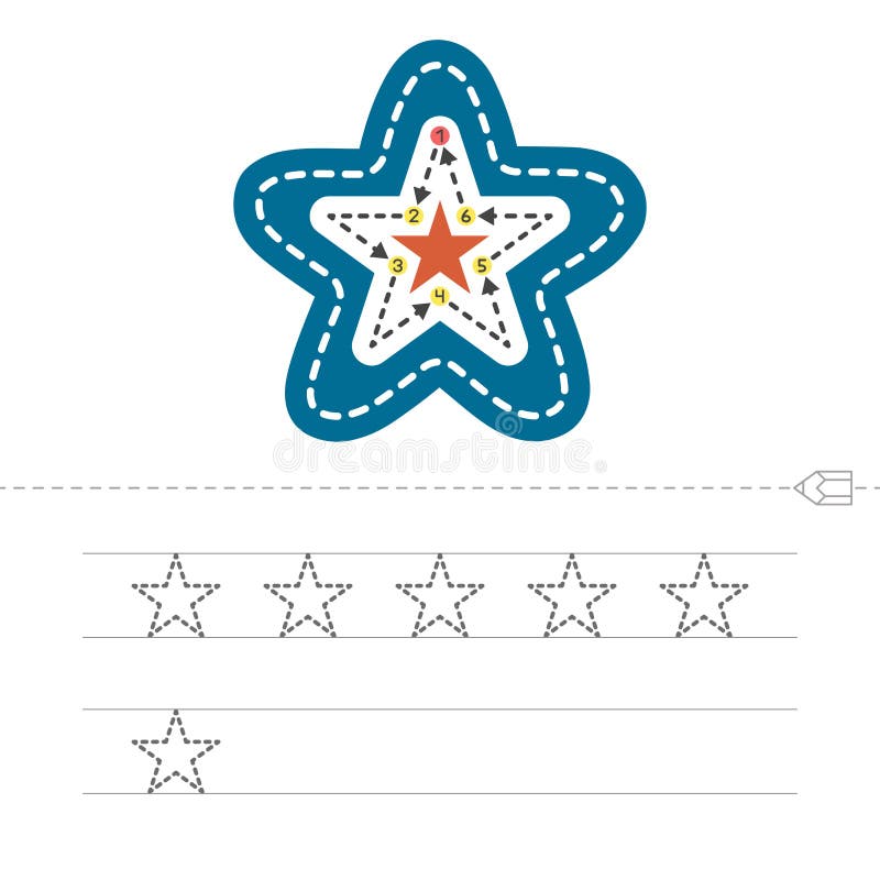 Draw a star stock vector. Illustration of paint, drawing - 165100339