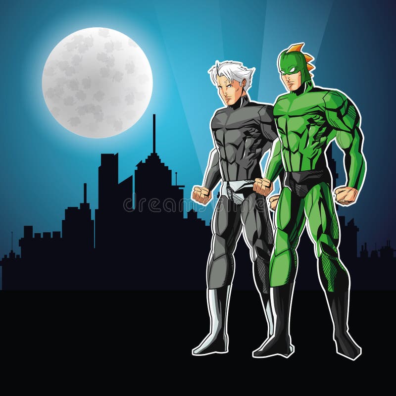 Draw of Superhero Cartoon, Vector Illustration Stock Vector ...