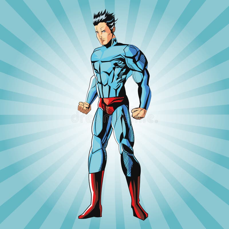 Draw of Superhero Cartoon, Vector Illustration Stock Vector ...