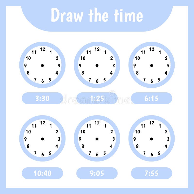 24 Hours 60 Minutes Clock Face Template with Day and Night Design ...