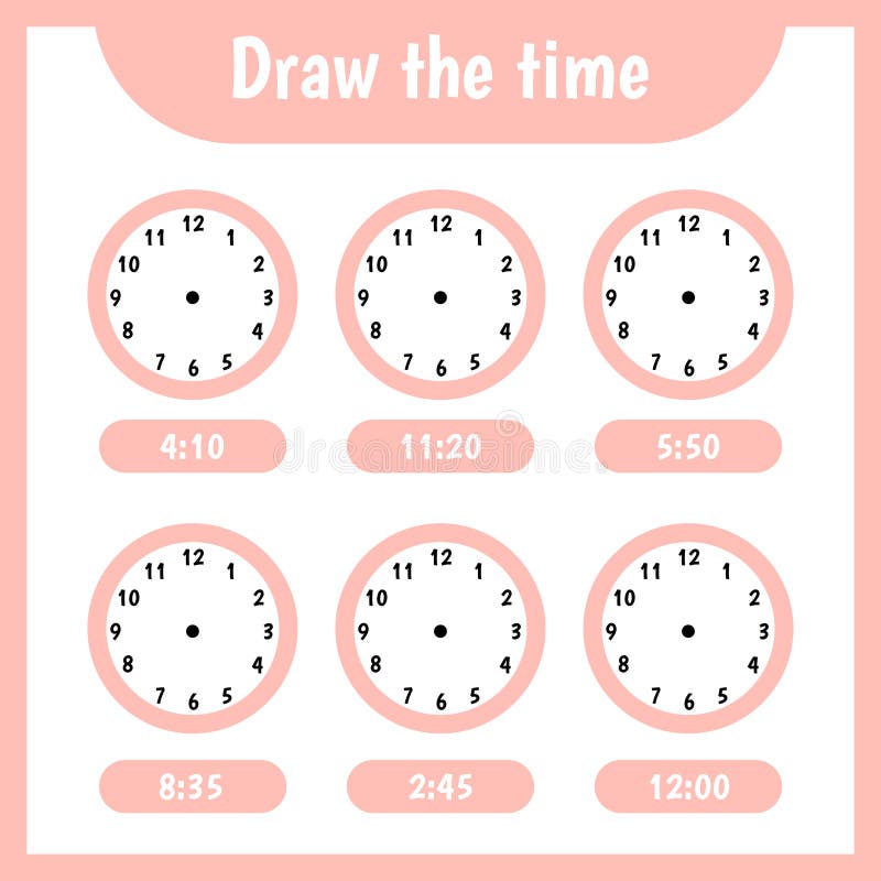 24 Hours 60 Minutes Clock Face Template with Day and Night Design ...