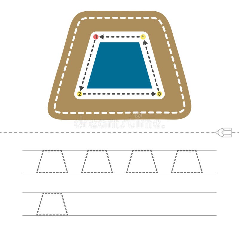 Trapezoid Worksheet Stock Illustrations – 131 Trapezoid Worksheet Stock ...