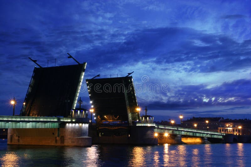 Drawbridge stock photo. Image of bridge, reflections, evening - 1972512