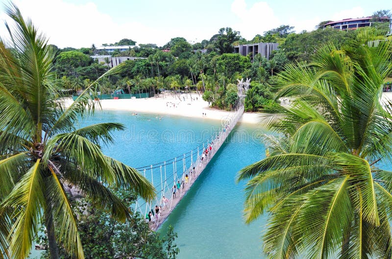 A Drawbridge Across Bule Sea and Beach Editorial Photography - Image of ...