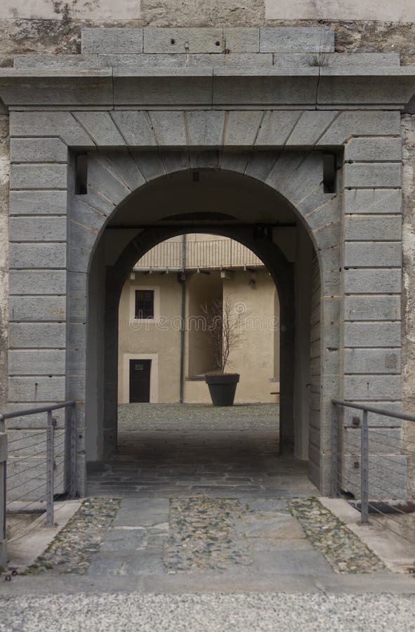 Fort Bard in Aosta Valley, Italy Stock Photo - Image of river, valley ...