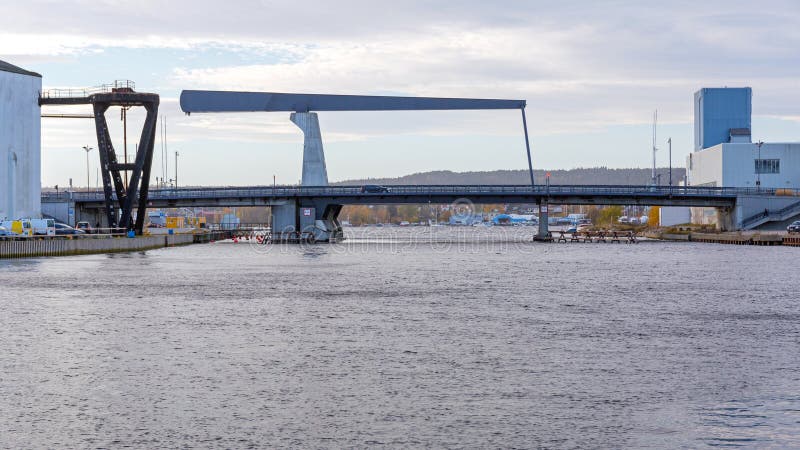Drawbridge in Fredrikstad stock image. Image of architecture - 269597651