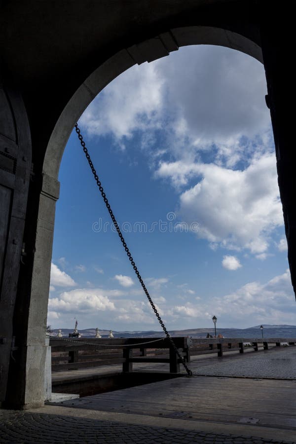 Drawbridge stock photo. Image of floor, entrance, open - 68611680