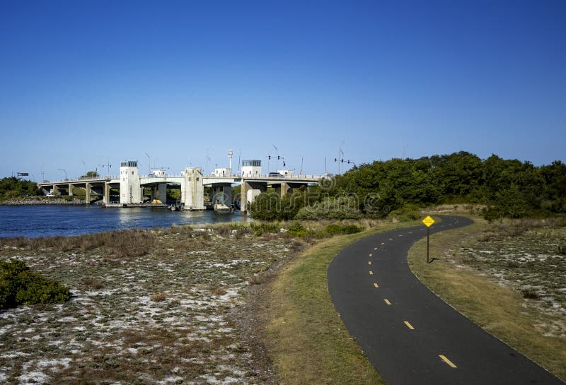 A Drawbridge Over Calm Waters of the State Channel by Captree State ...
