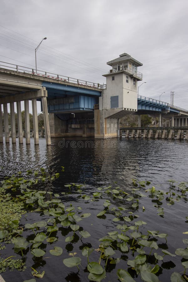 Drawbridge Over the St. Johns River in Florida Stock Image - Image of ...
