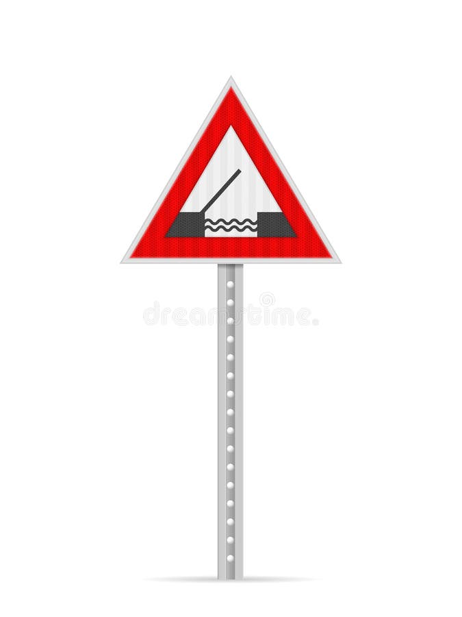 Drawbridge road sign stock vector. Illustration of signal - 186797862