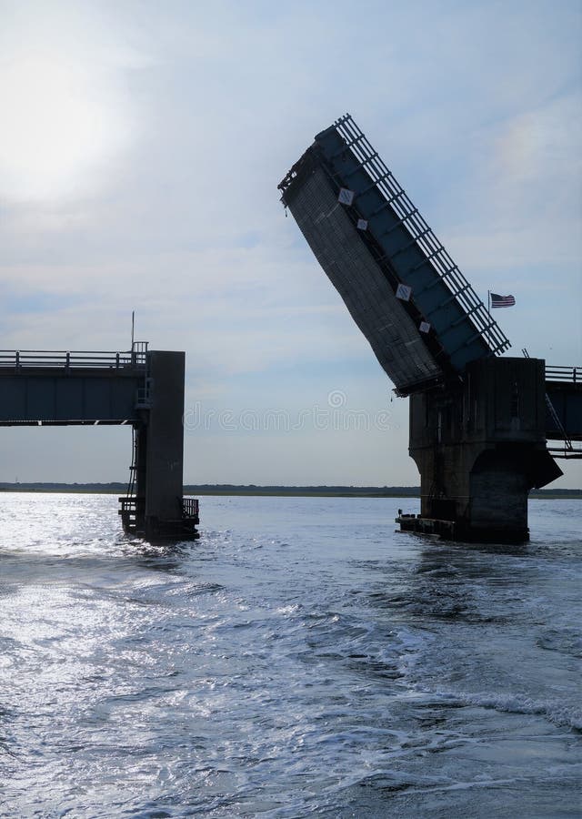 Drawbridge Up stock image. Image of bridge, copyspace - 131326867