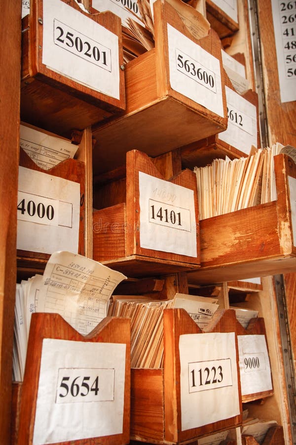 Drawer with Business Papers Stock Image - Image of compartment ...