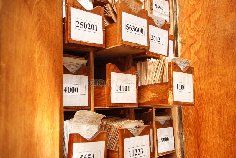 Drawer with Business Papers Stock Photo - Image of office ...