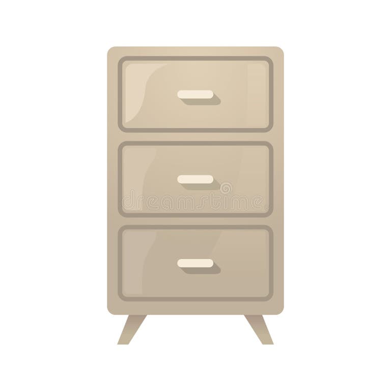Drawer Cabinet. Vector Illustration Decorative Design Stock Vector ...