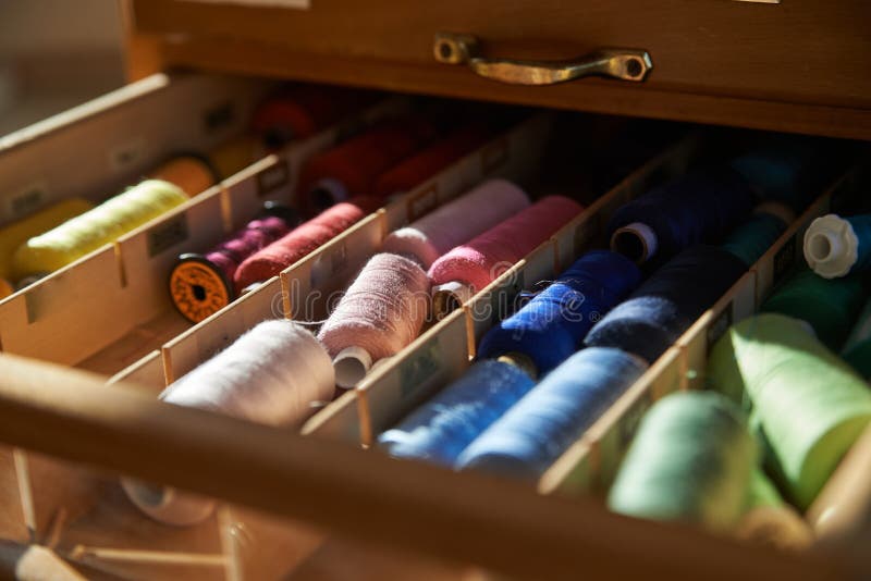 Drawer with Different Colored Threads in it is the Windfall for Every ...