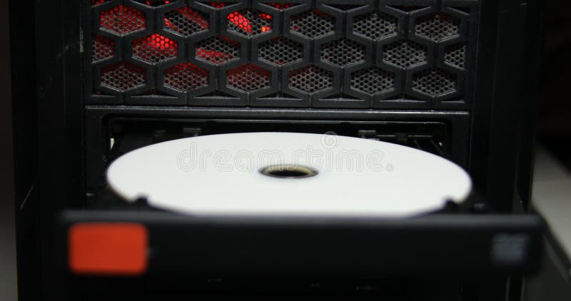 The Drawer of the DVD Drive Opens on the Computer Stock Footage - Video ...