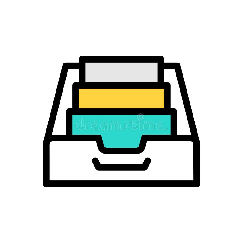 Drawer files stock vector. Illustration of equipment - 212459800