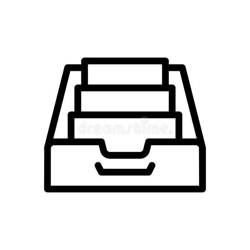 Drawer files stock vector. Illustration of handle, library - 212459648