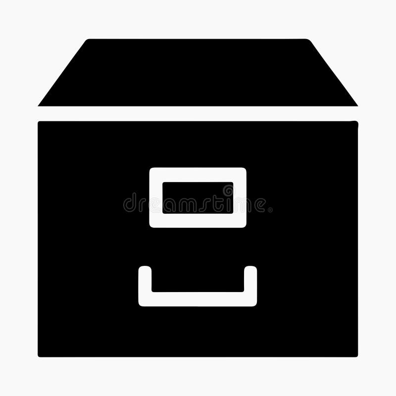 Drawer Filing Cabinet Icon Editable Stock Vector - Illustration of ...