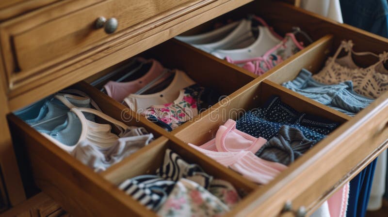 A Drawer Filled with a Wide Range of Different Types of Clothes ...