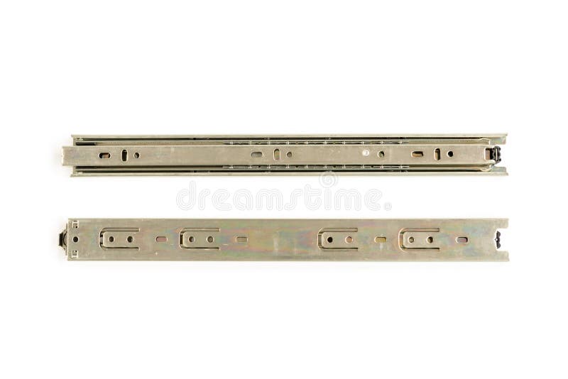 Drawer Guides Isolated on White Background Stock Image - Image of ...