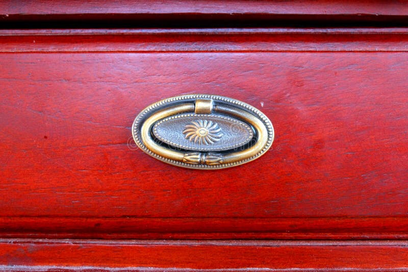 Drawer Handle Antique Style Stock Photo - Image of decoration, drawers ...