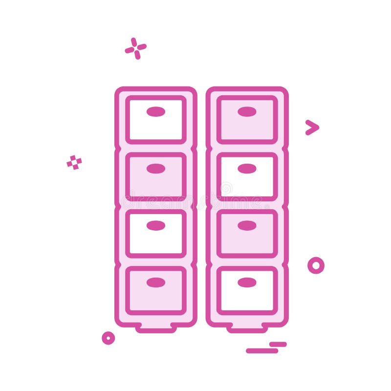 Drawer icon design vector stock vector. Illustration of file - 132424228