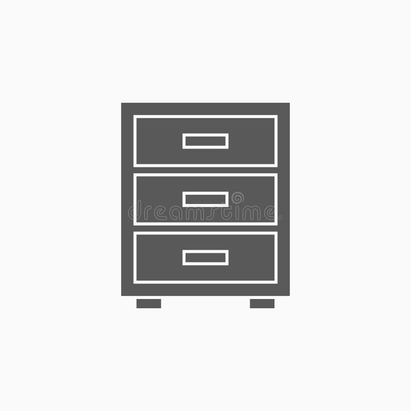 Drawer Icon, Tray Vector, Furniture, Box, Cabinet Stock Vector ...
