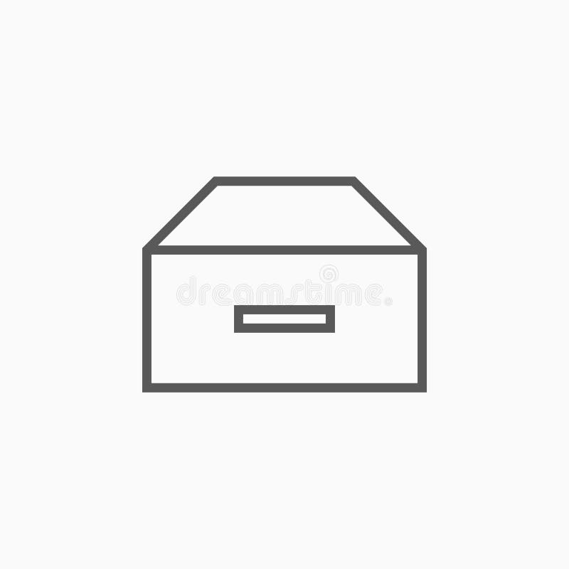 Drawer Icon, Tray Vector, Furniture, Box, Cabinet Stock Vector ...