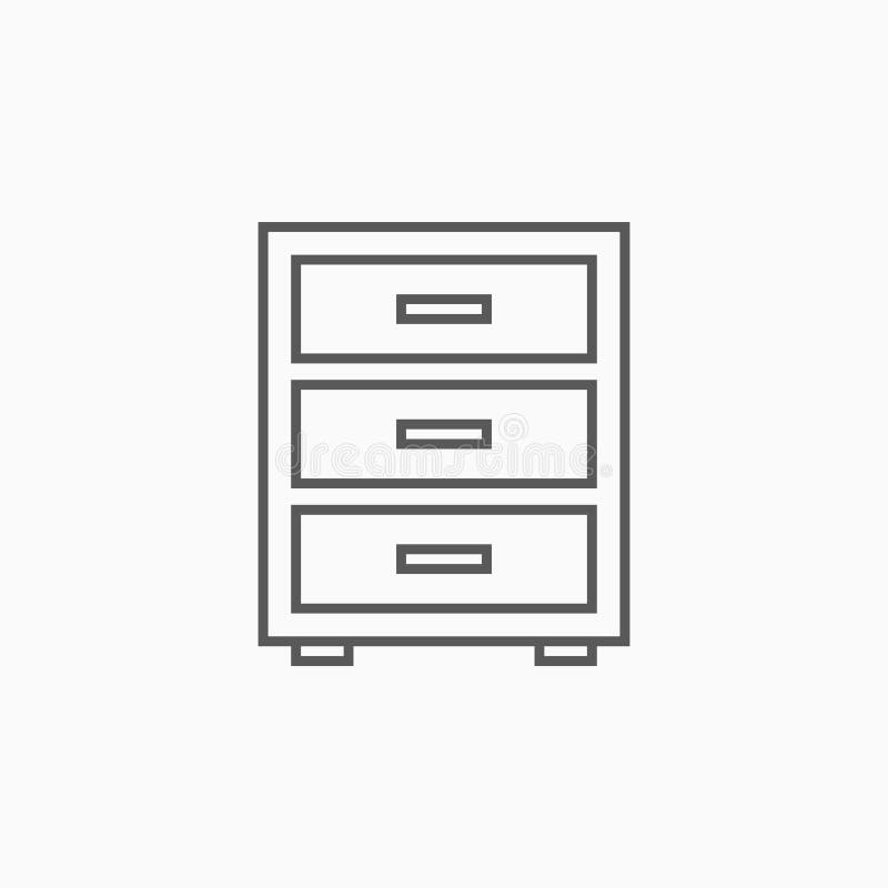 Drawer Icon, Tray Vector, Furniture, Box, Cabinet Stock Vector ...