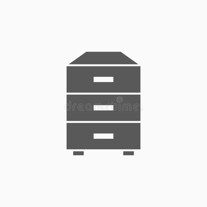 Drawer Icon, Tray Vector, Furniture, Box, Cabinet Stock Vector ...