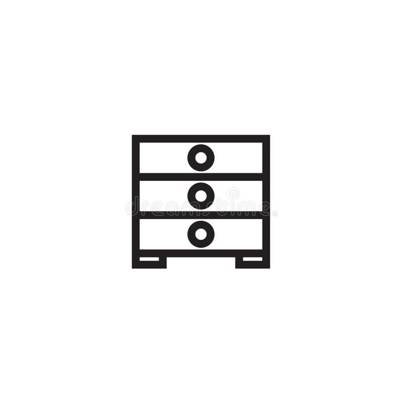 Drawer Icon Vector Illustration, EPS10. Stock Vector - Illustration of ...