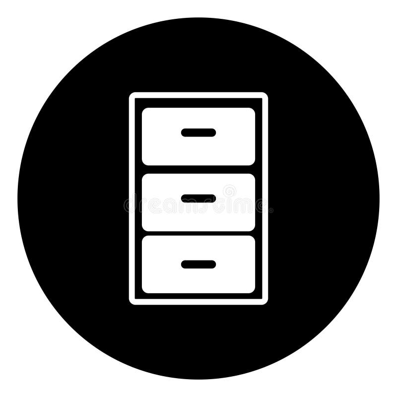 Drawer icon vector stock vector. Illustration of flat - 281936399