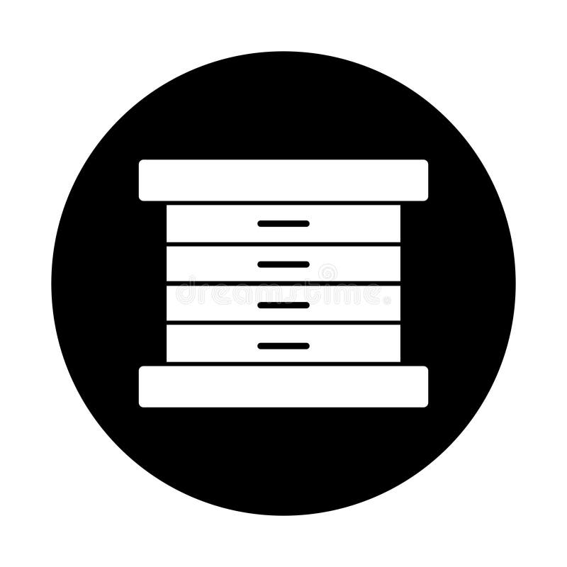 Drawer icon vector stock vector. Illustration of locker - 281936476