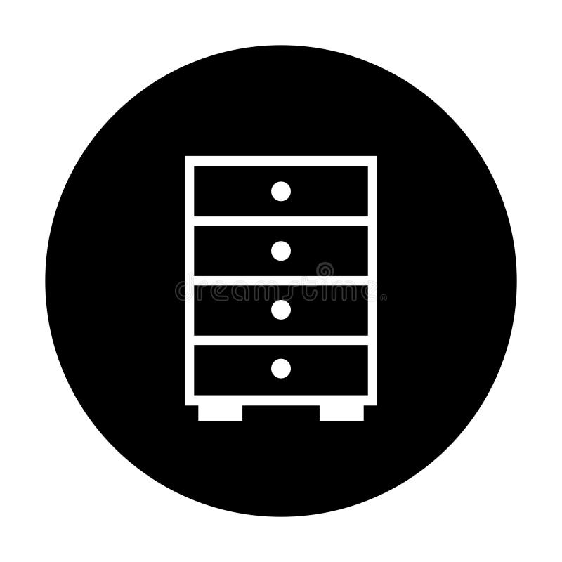 Drawer icon vector stock vector. Illustration of decor - 281936483
