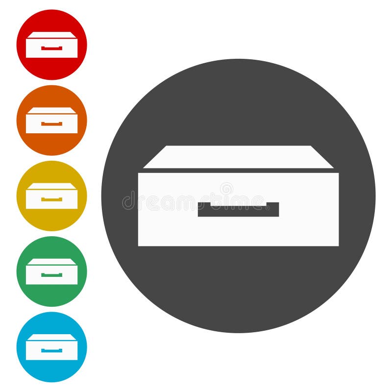 Drawer Icon Vector stock vector. Illustration of index - 124605214