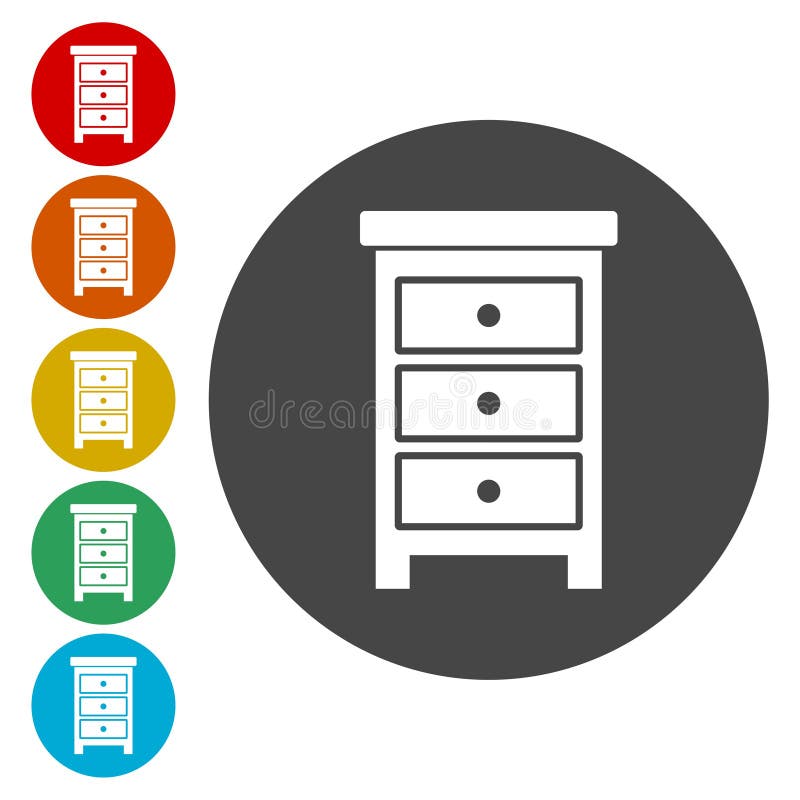 Drawer Icon Vector stock vector. Illustration of icon - 138100893