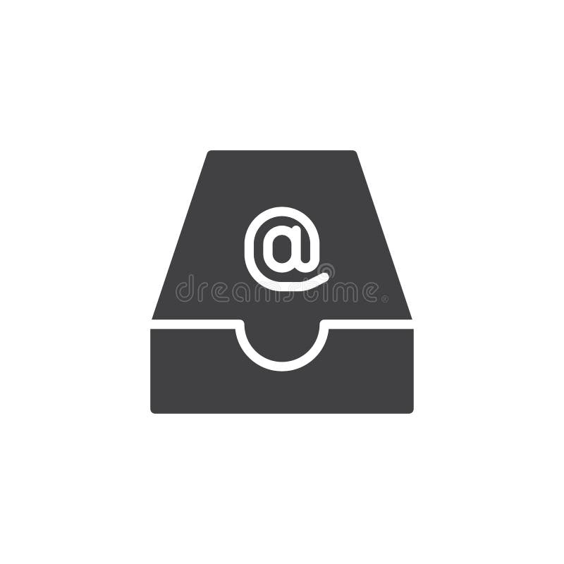 Drawer Mail Box Icon Vector Stock Vector - Illustration of drawer ...