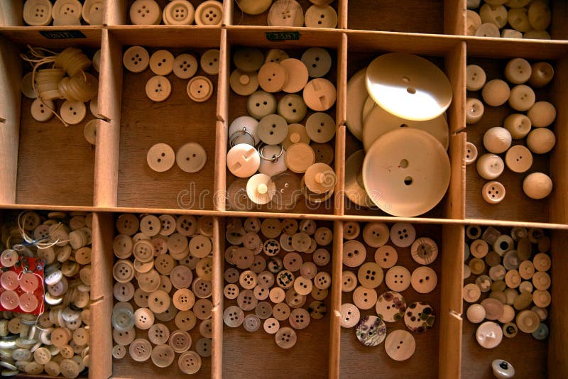 Drawer with Many Different Buttons, Crafts Hobbies Sewing Handmade ...