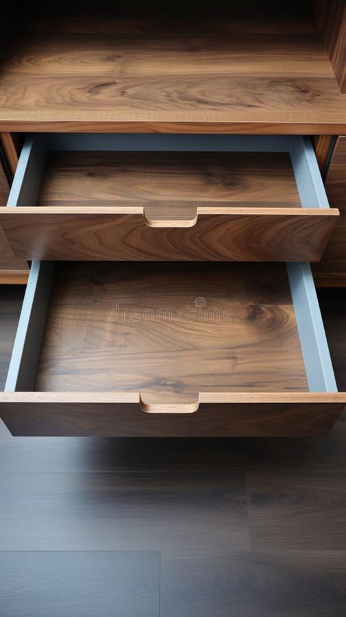 Drawer Perspective Top View of an Opened, Invitingly Empty Drawer Stock ...