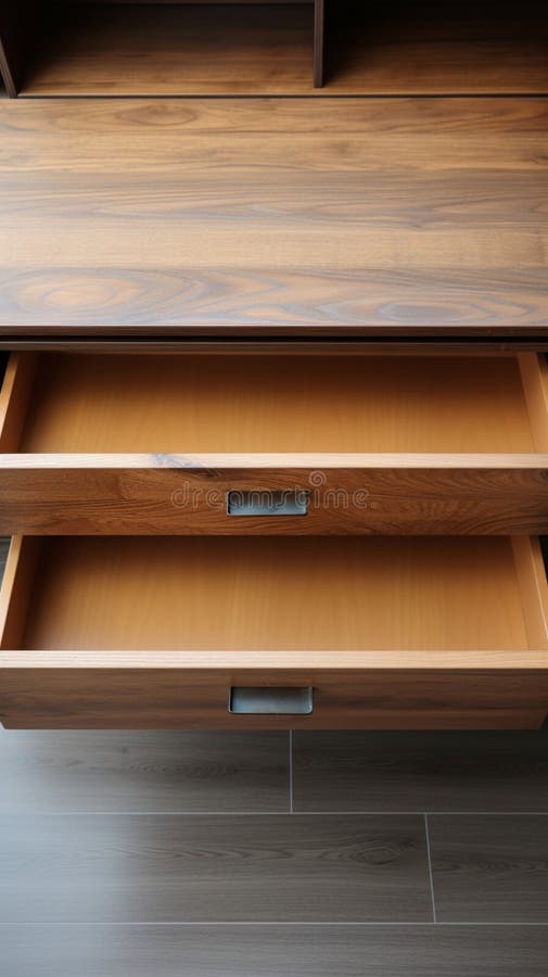 Drawer Perspective Top View of an Opened, Invitingly Empty Drawer Stock ...