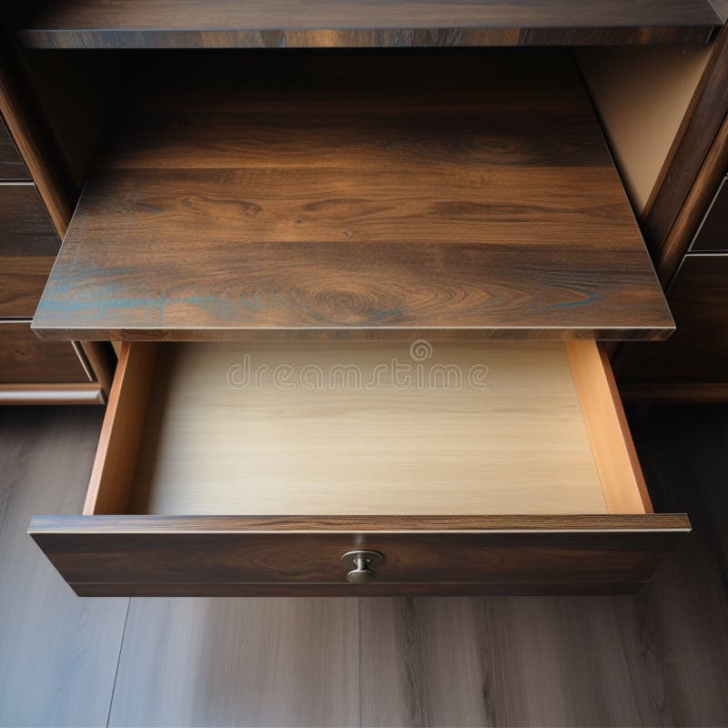 Drawer Perspective Top View of an Opened, Invitingly Empty Drawer Stock ...