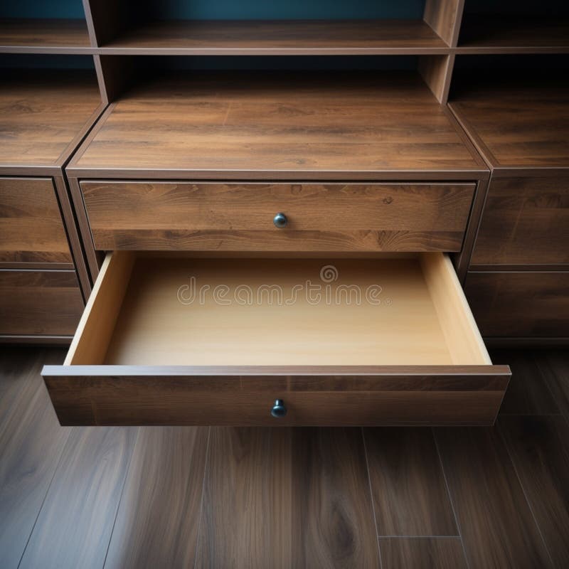 Drawer Perspective Top View of an Opened, Invitingly Empty Drawer Stock ...