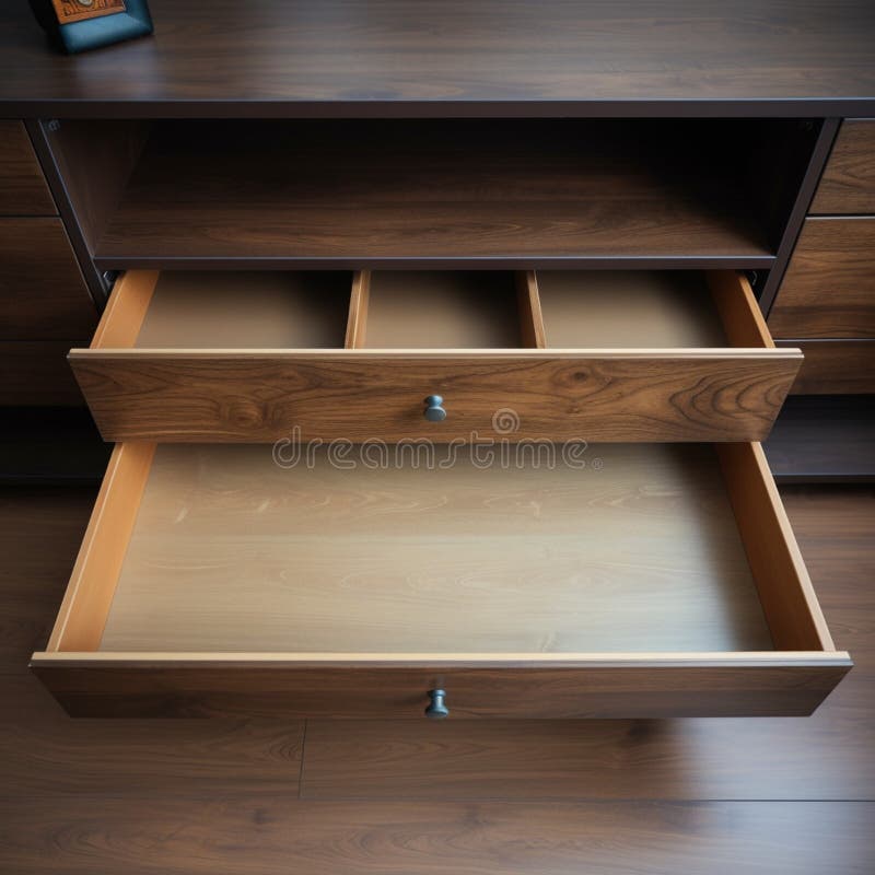 Drawer Perspective Top View of an Opened, Invitingly Empty Drawer Stock ...