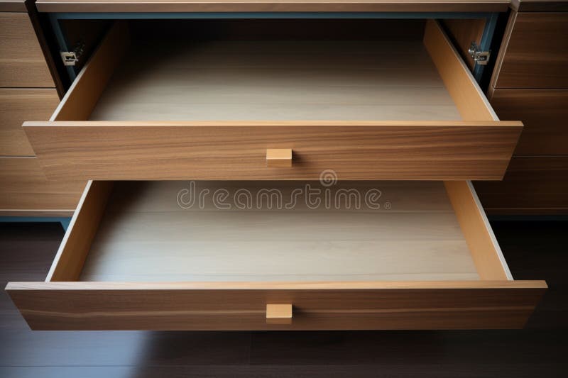 Drawer Perspective Top View of an Opened, Invitingly Empty Drawer Stock ...