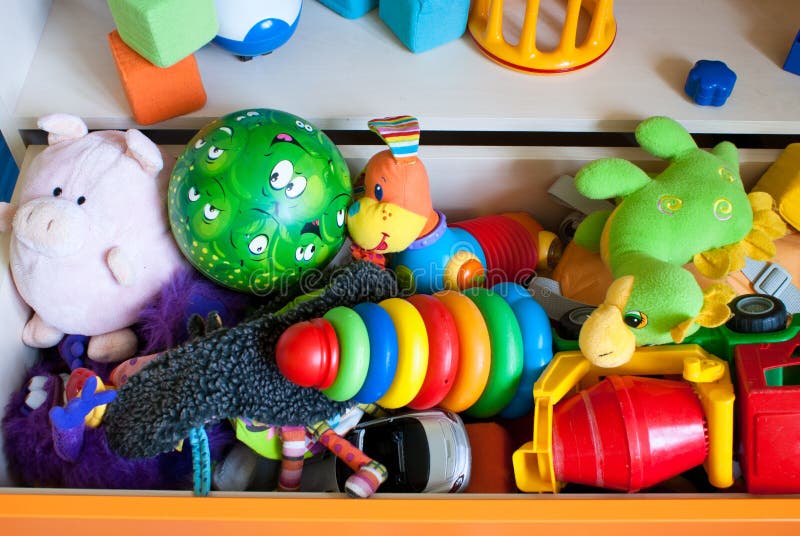 Drawer with toys stock photo. Image of colored, happy - 52198330