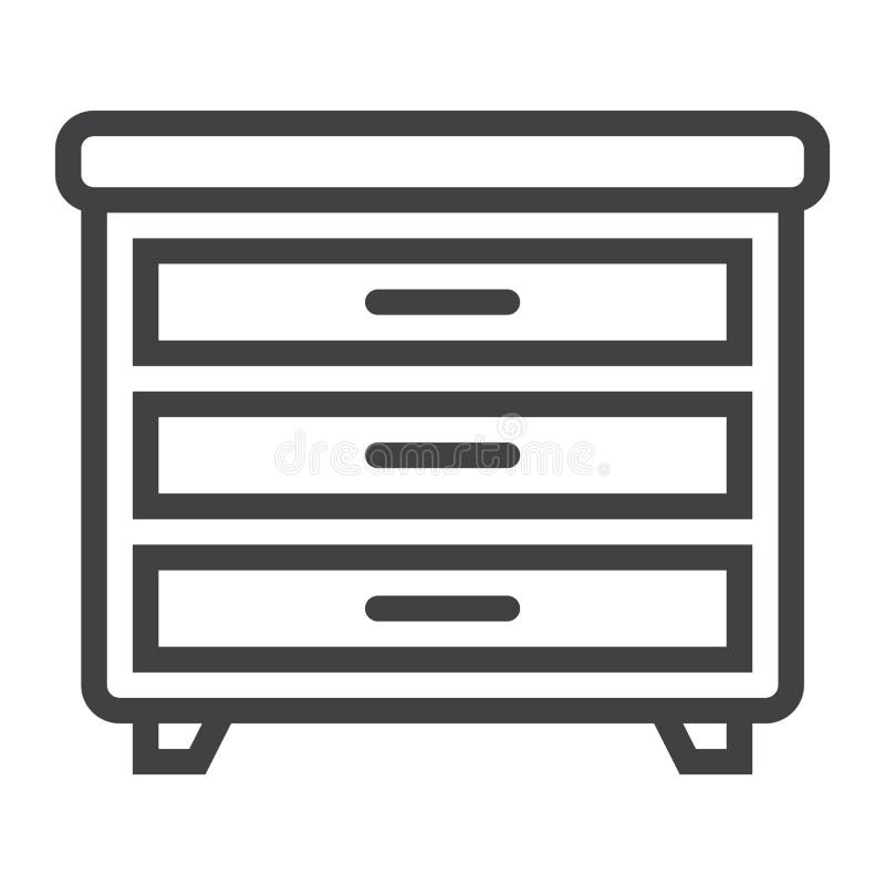 Drawer Unit Icon. Monochrome Simple Interior Furniture Icon for ...