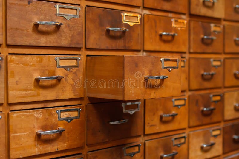 Drawers with blank tags stock photo. Image of module - 52582506