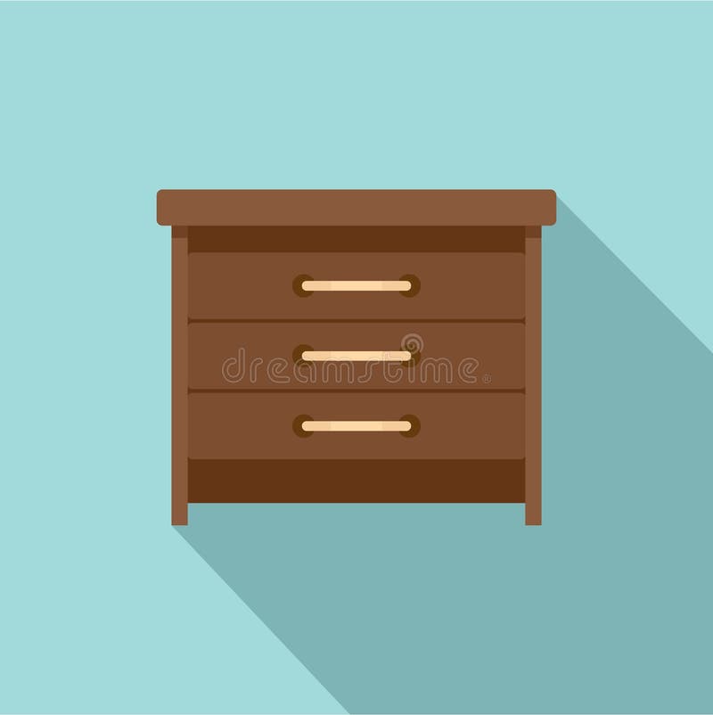 Drawers icon, flat style stock vector. Illustration of modern - 117199397
