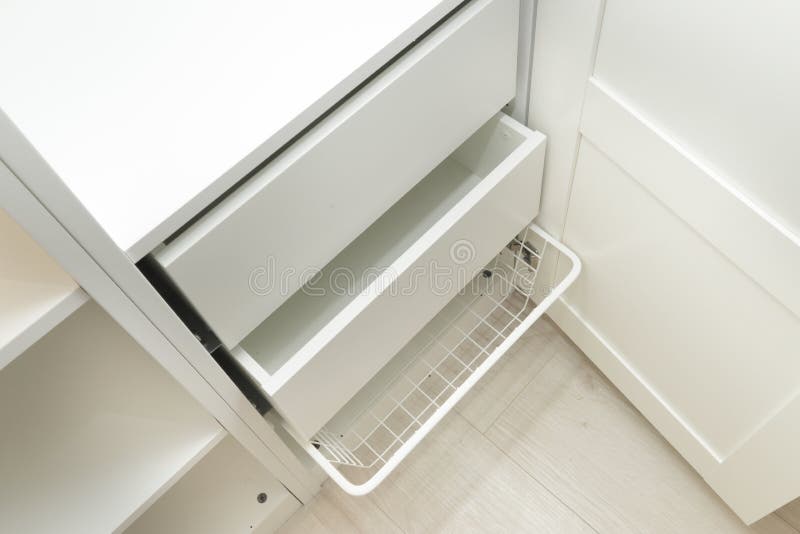 Drawers of White Interior Cabinet Drawer Stock Image - Image of luxury ...